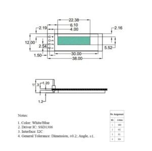 Monochrome 128x32 I2C OLED Graphic Display Supplier Supplier